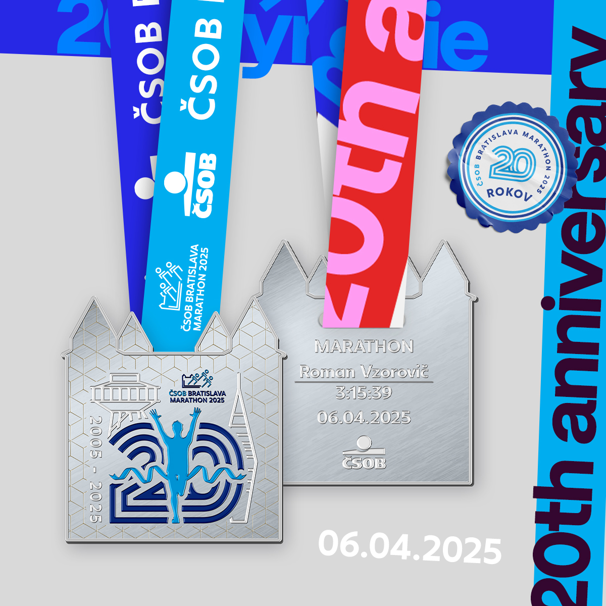 ČSOB Bratislava marathon 2025 – finisher medal – BAM